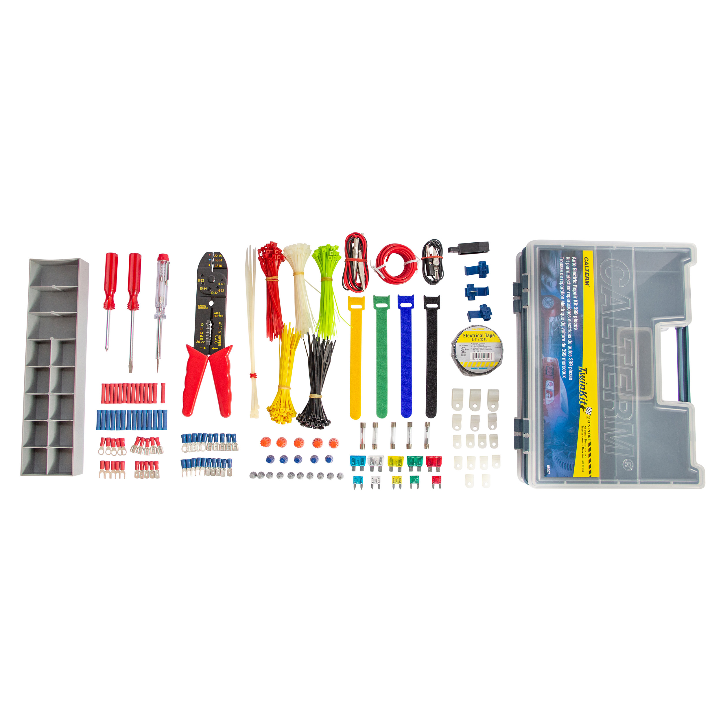 399 Piece Electrical Repair Kit, Includes Tools, Tester, Terminals ...