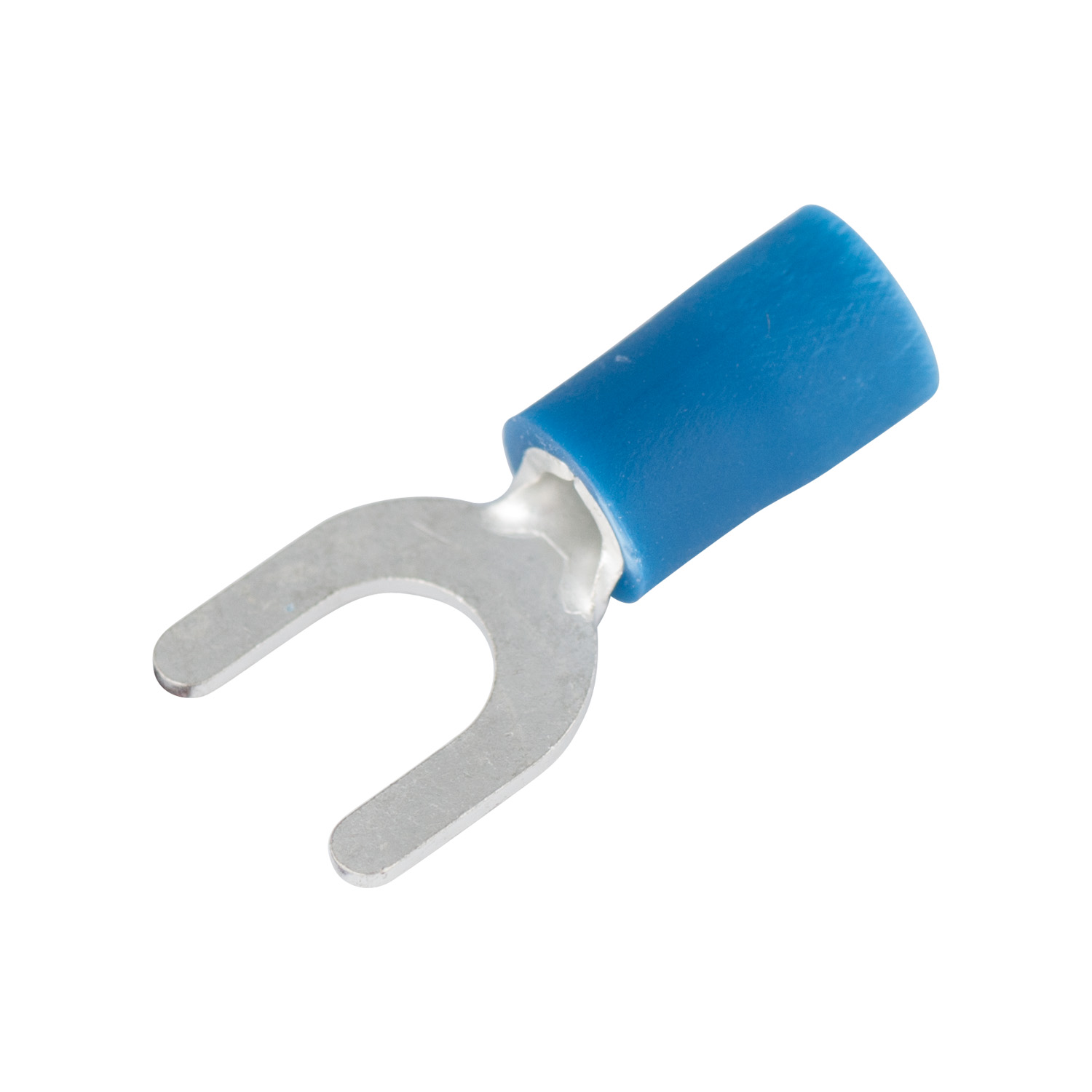 16 14 AWG 8 10 Stud Size Blue Vinyl Insulated Spade Terminals 16 14 AWG 8 10 Stud Size Blue Vinyl Insulated Spade Terminals