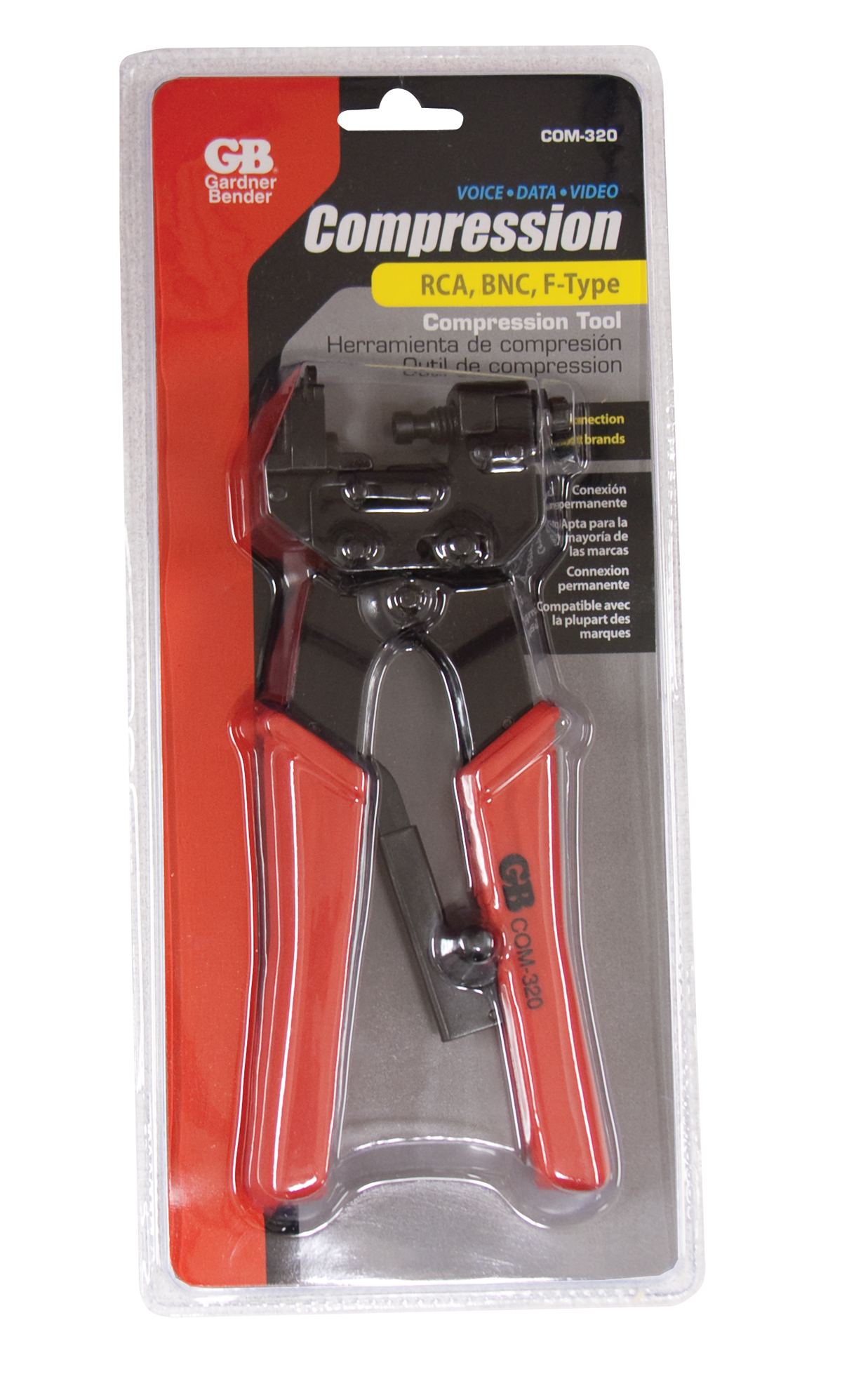 Premium Universal Compression Crimp Tool - RCA, BNC, F-Type, 1/Pk