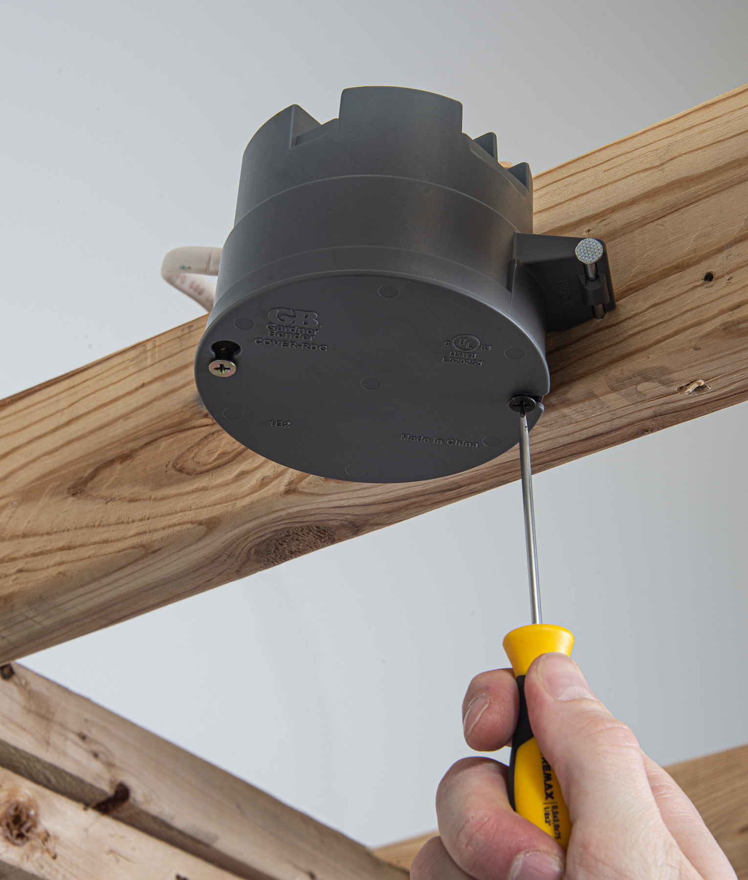 Round Electrical Box Cover Gray