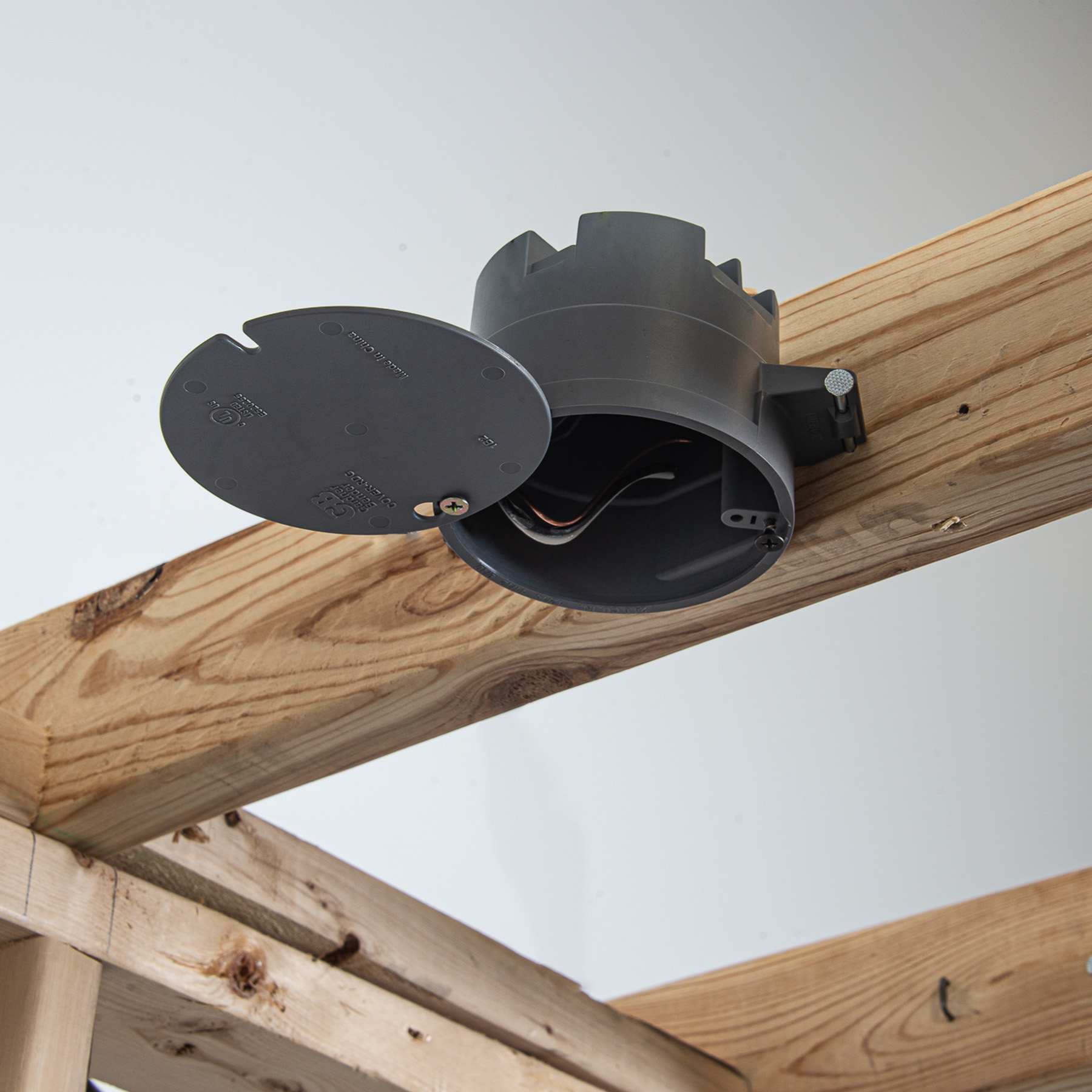 Round Electrical Box Cover Gray