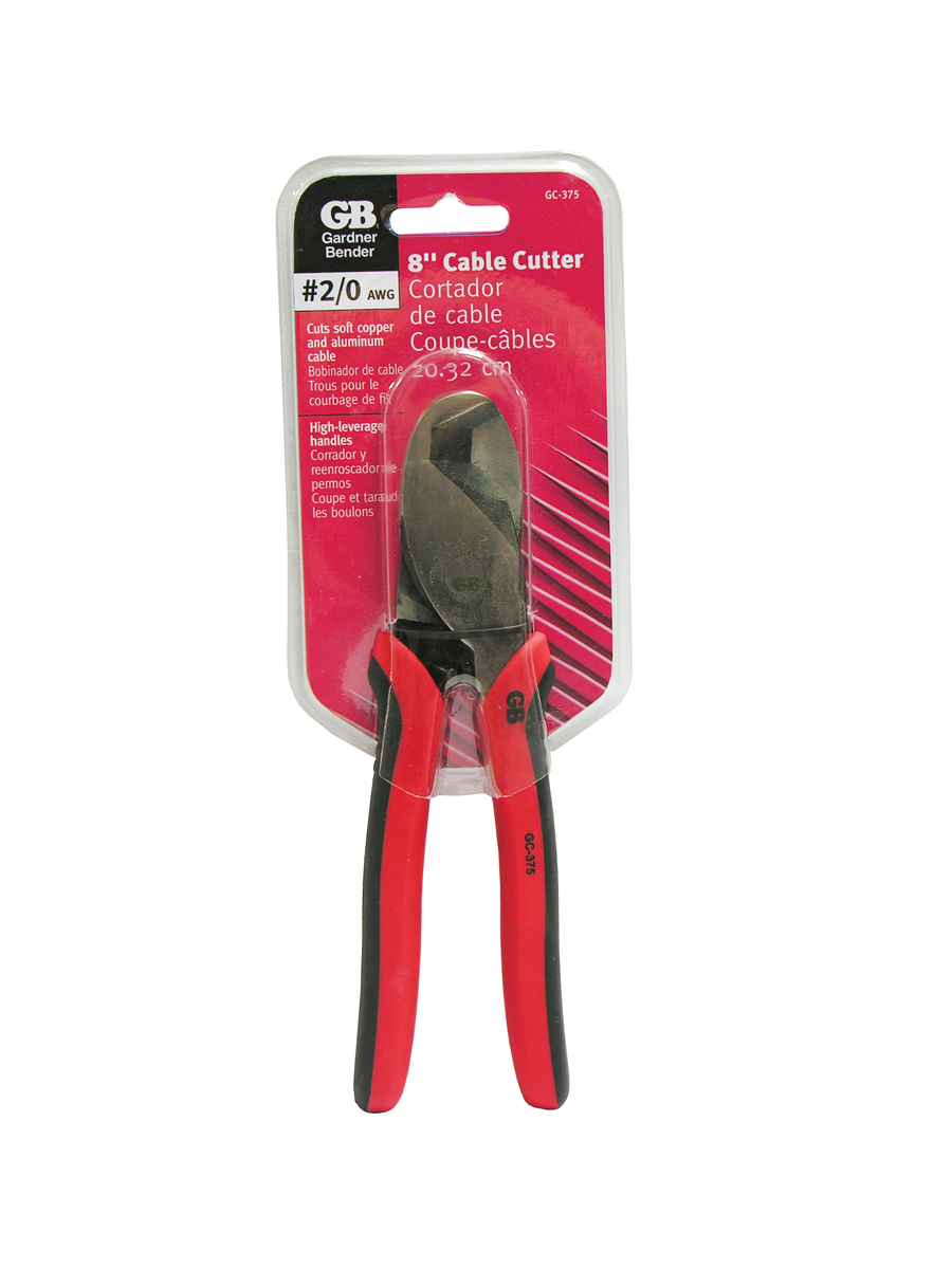 Cable Cutter, #2/0 AWG Soft Copper and Aluminum Cable, Contoured Steel ...