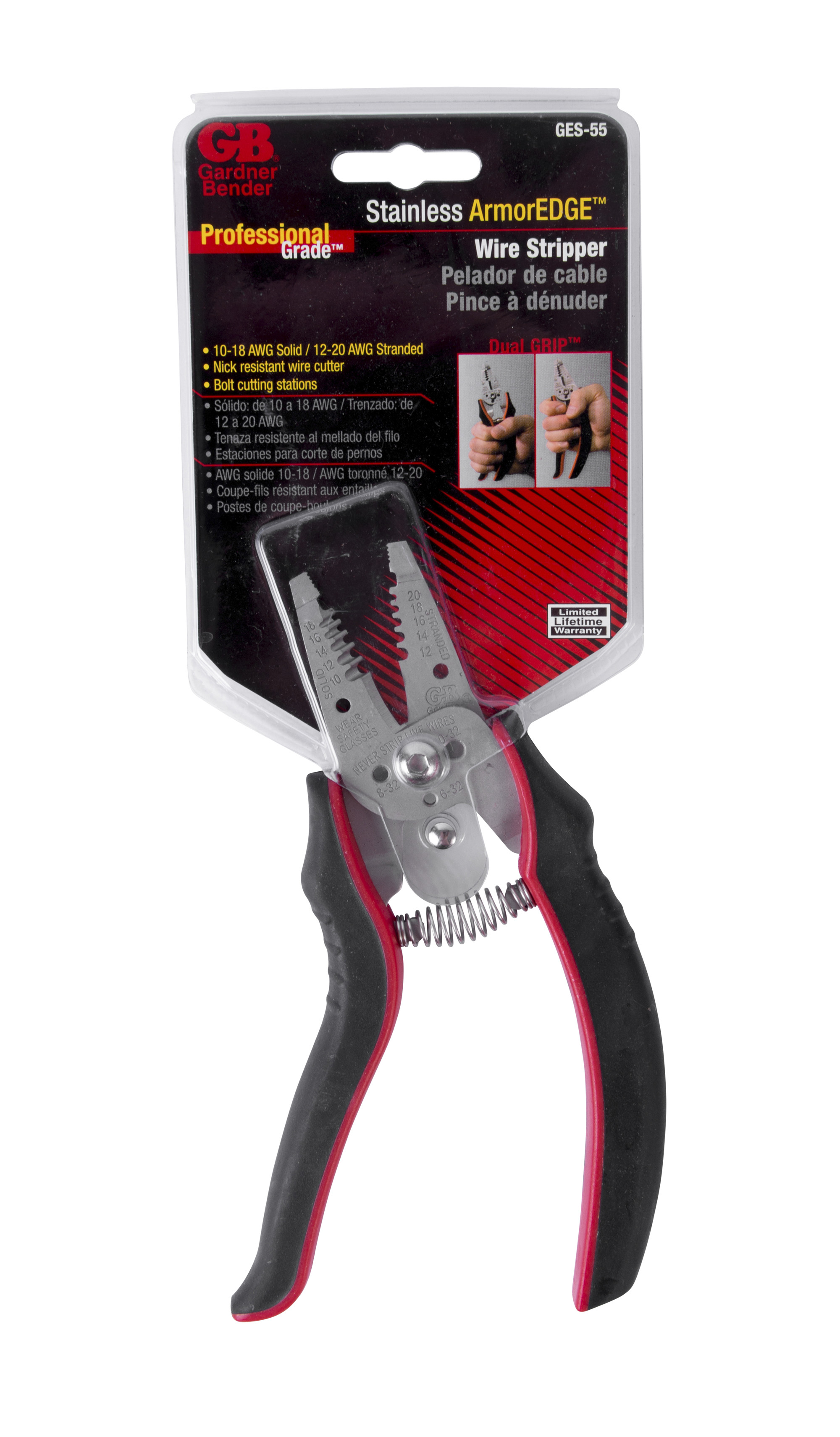 Pro Grade ArmorEdge Wire Stripper, Stainless Steel, 6.5" Curved Handle ...